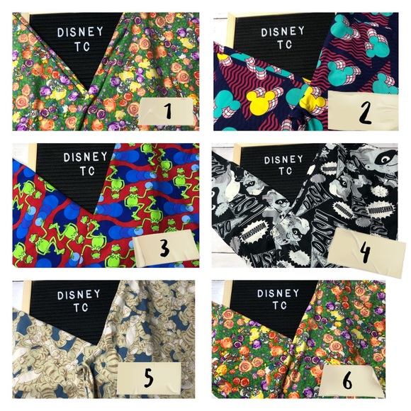 Disney | Pants & Jumpsuits | Plus Size Lularoe Disney Leggings Tc ...